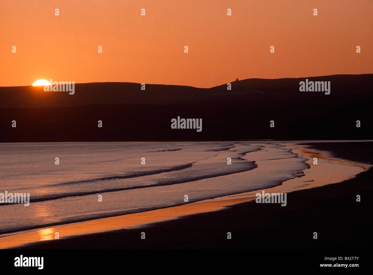 Seashore Sunset, Lahinch, County Clare, Ireland Stock Photo - Alamy