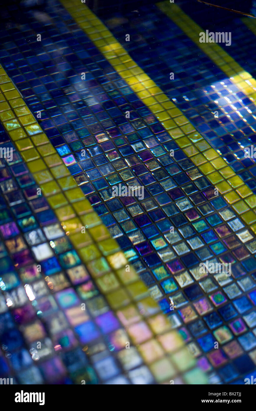 Detail of Tiles in a Swimming Pool Stock Photo - Alamy
