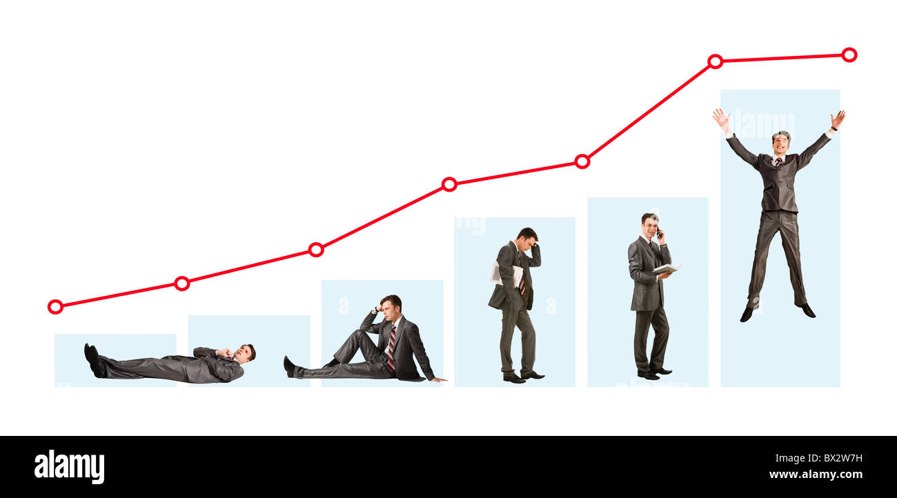 Busy man diagram Cut Out Stock Images & Pictures - Alamy