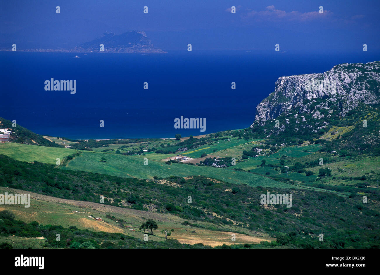 Africa Strait of Gibraltar Mediterranean Sea Morocco North Africa over ...