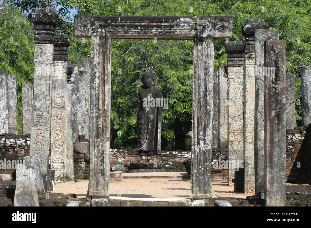 Atadage temples ruins columns Polonnaruwa culture Sri Lanka Asia Stock ...