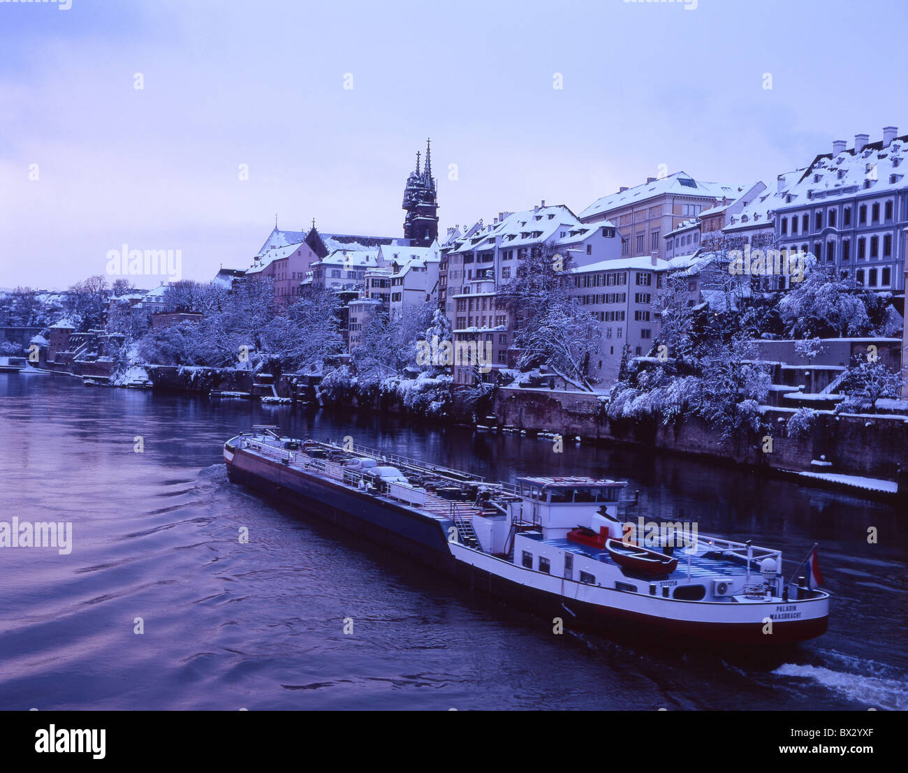 Basel town city winter snow hi-res stock photography and images - Alamy