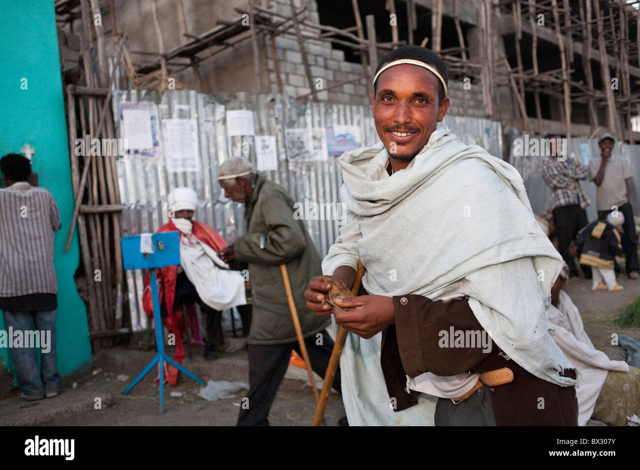 Young man coming from church in Addis Ababa, Ethiopia Stock Photo - Alamy