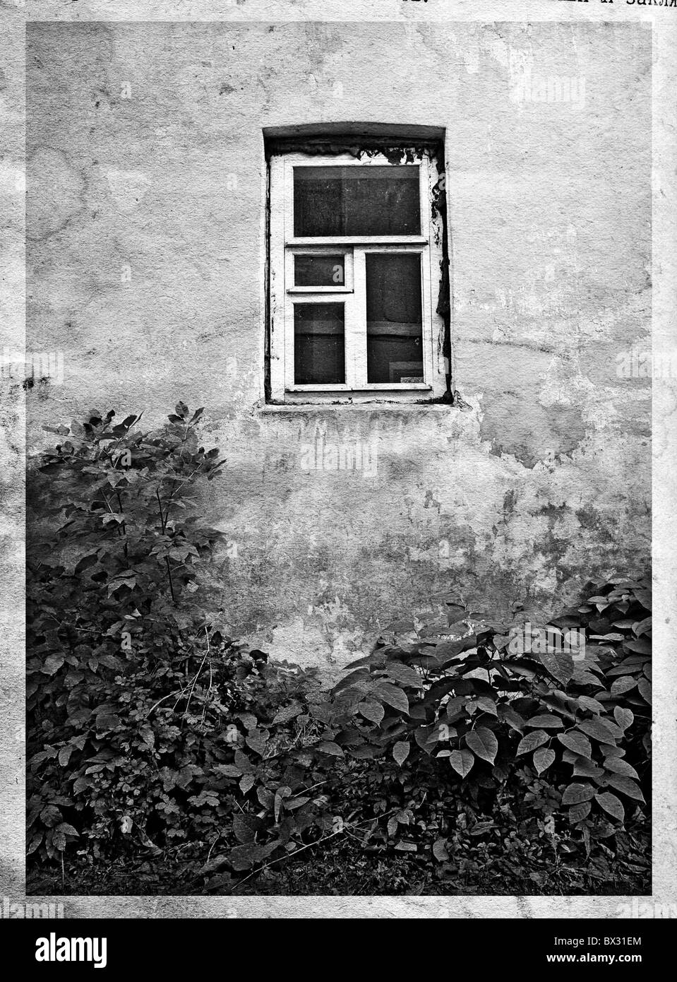 Burnt window frame Black and White Stock Photos & Images - Alamy