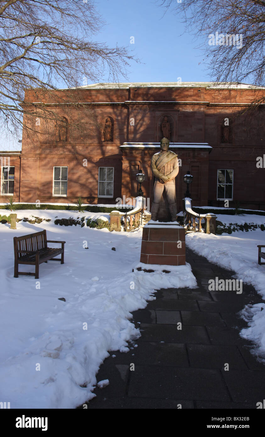 exterior of Arbroath Library Angus Scotland in winter December 2010 ...