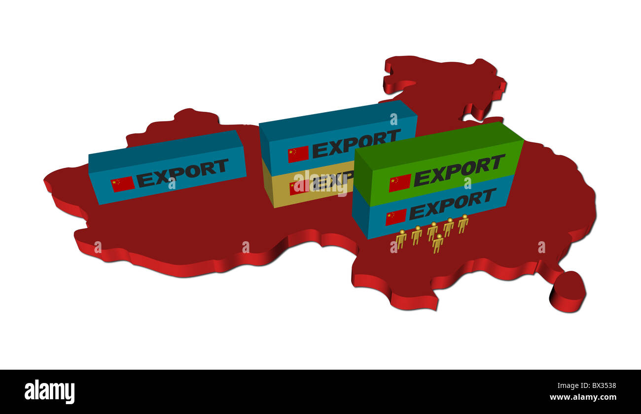 China map illustration hi-res stock photography and images - Alamy