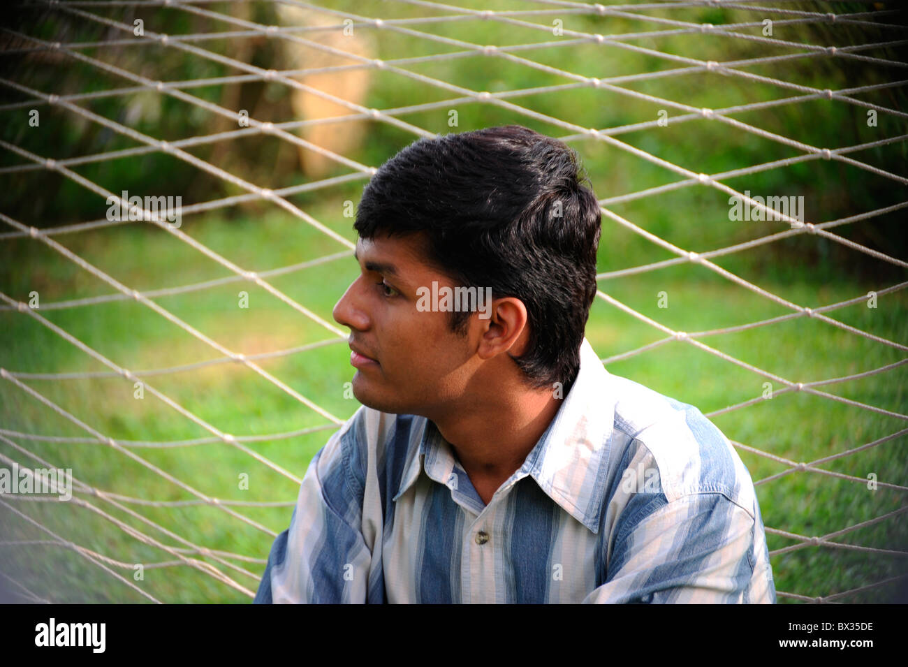 A thinking boy Stock Photo - Alamy