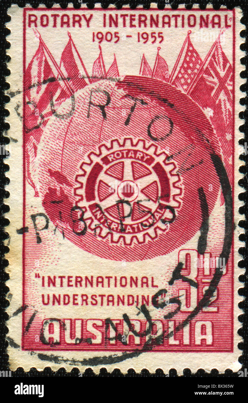 AUSTRALIA - CIRCA 19555: A stamp printed in Australia honoring ...
