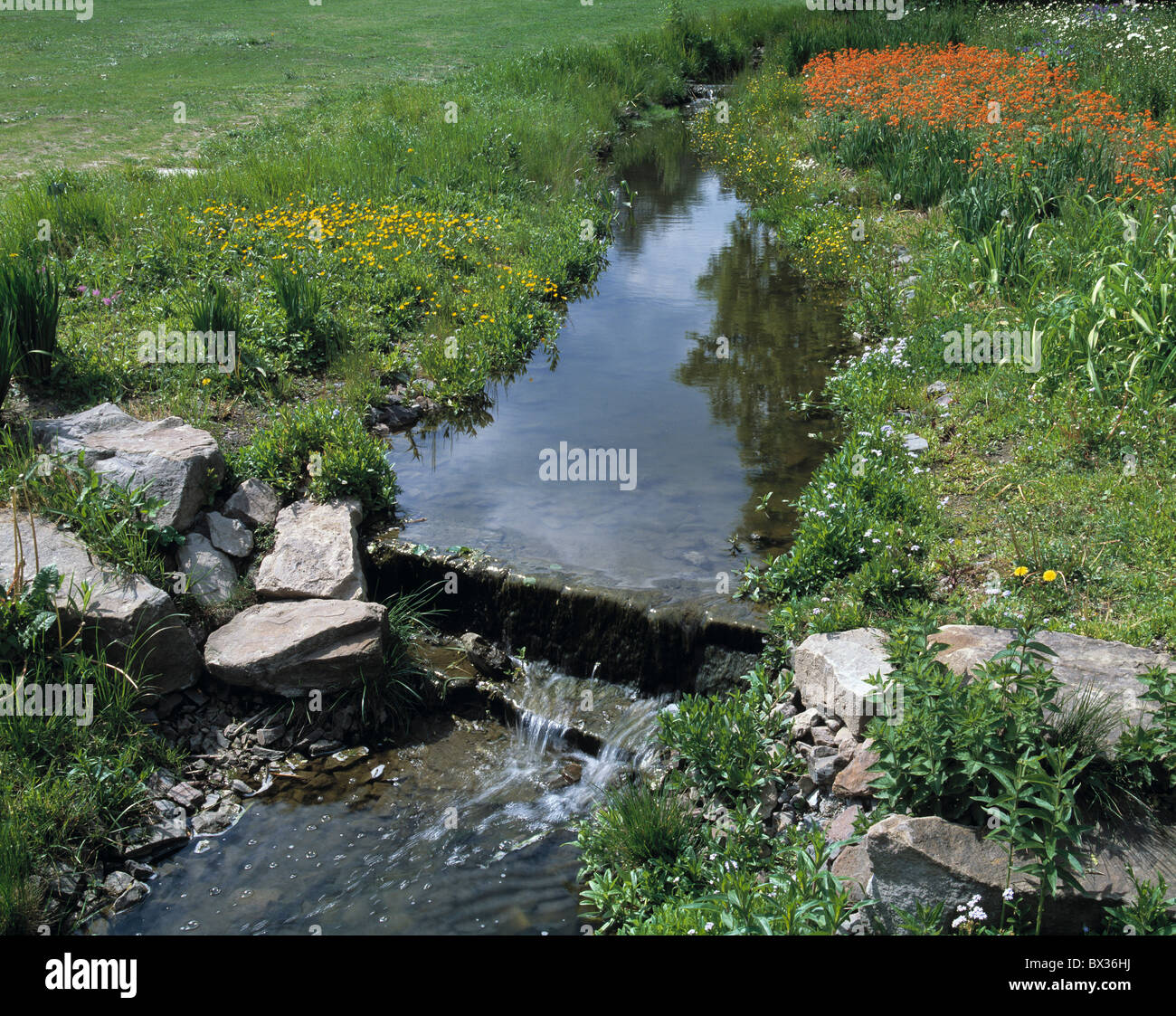 Westphalia park federal garden show brook stream biotope meander ...