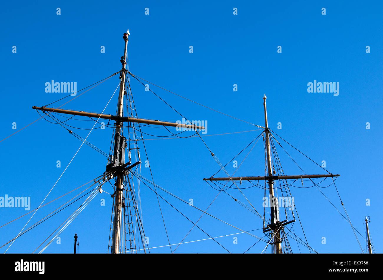 Rigging of Tall Ships Kaskelot and Phoenix in Charlestown,Cornwall ...