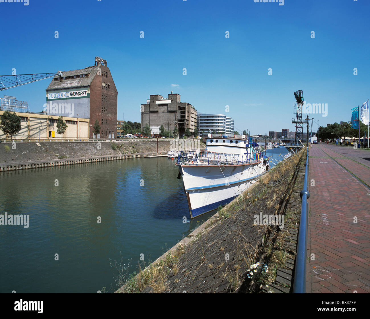 Duisburg Inland harbor harbor port industry ships river inside harbor ...
