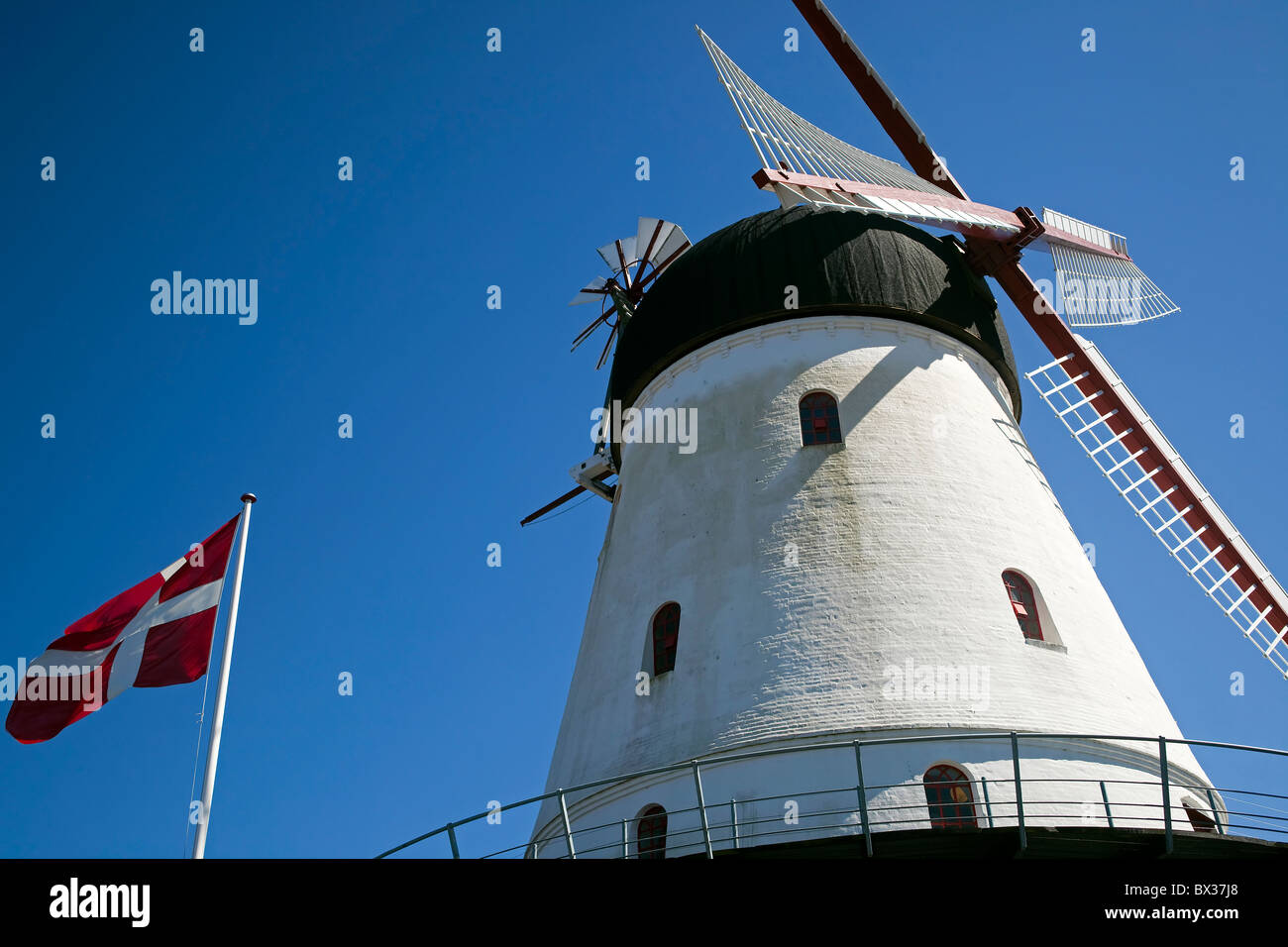 Gudhjem Old Windmill. Gudhjem, Bornholm, Denmark Stock Photo - Alamy