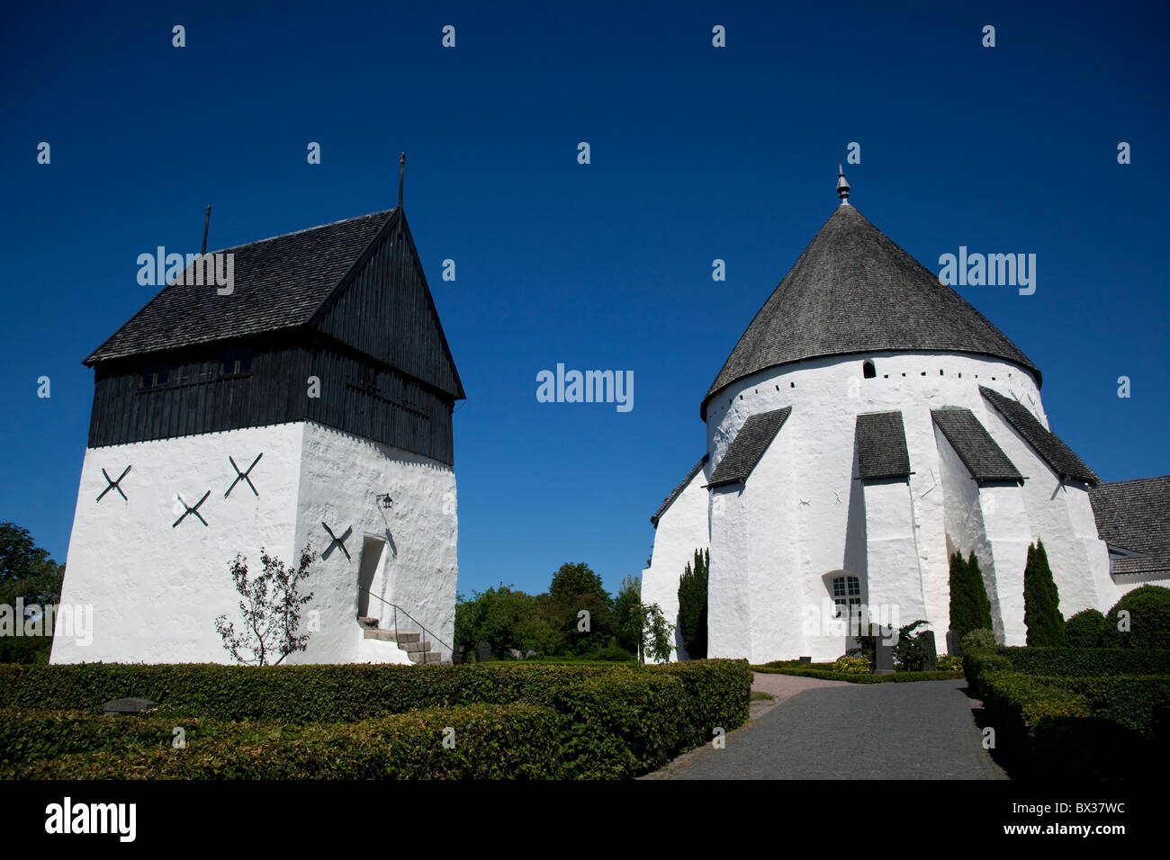 Østerlars Rundkirke (Oesterlars Round Church). Bornholm. Denmark Stock ...