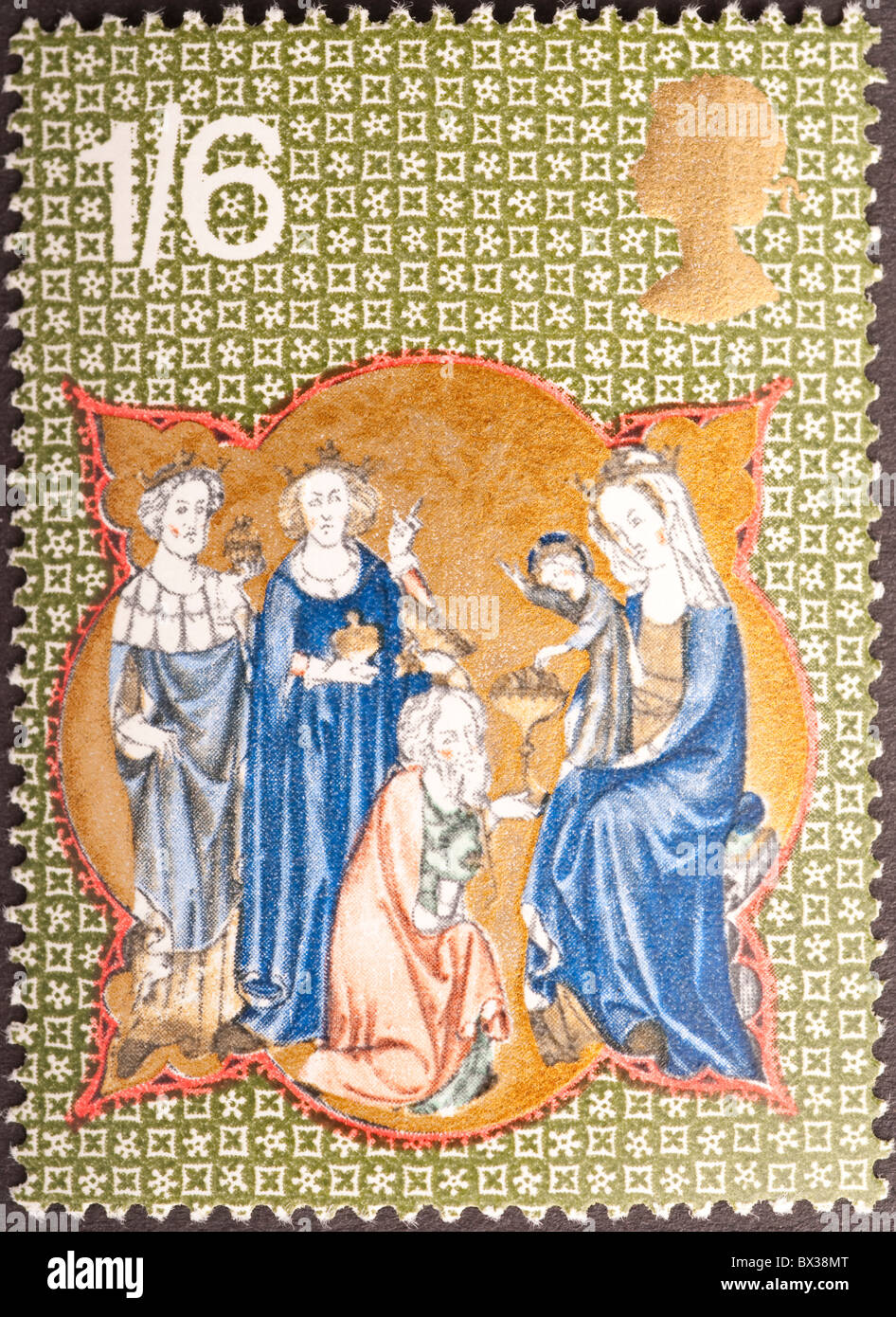 United Kingdom Postage Stamp 1/6p Stock Photo - Alamy