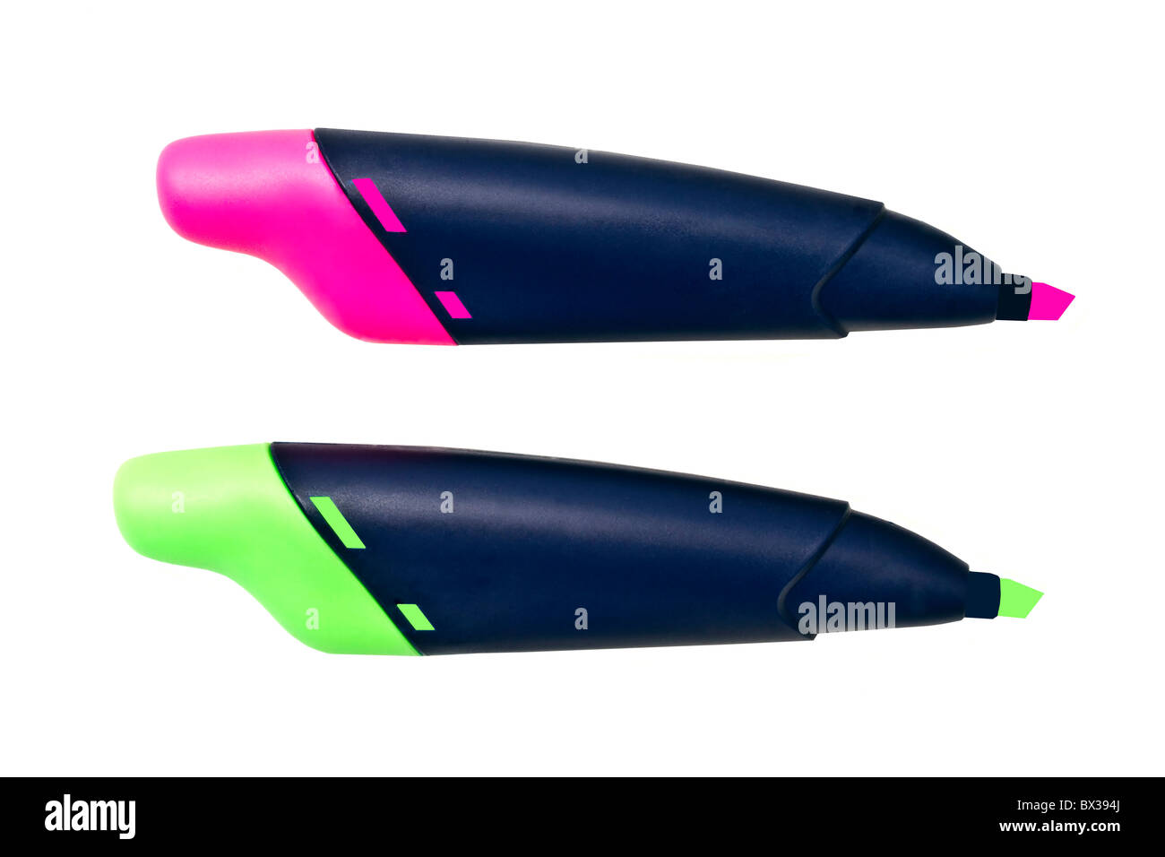Highlighters isolated on white background Stock Photo - Alamy