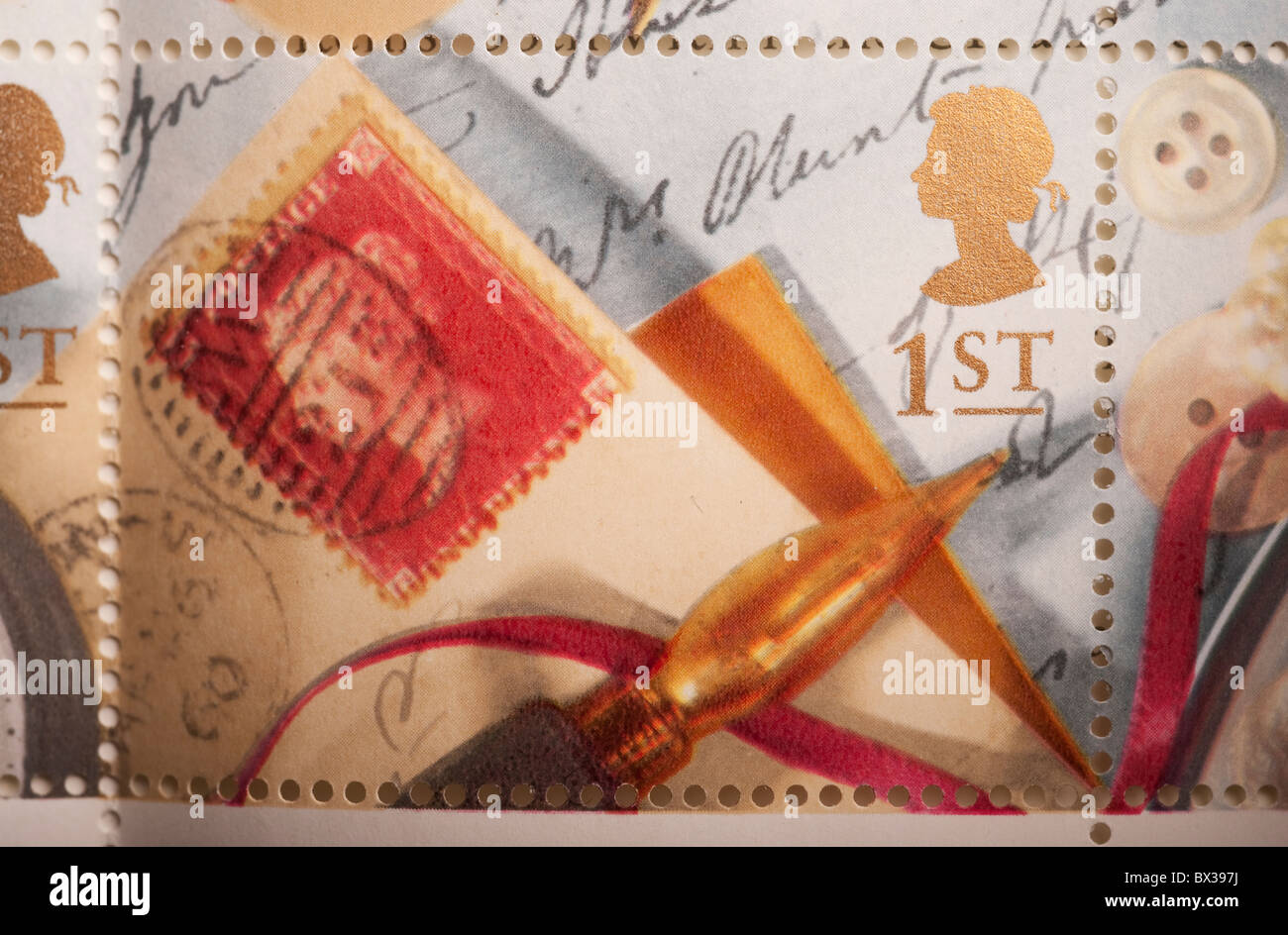 United Kingdom Postage Stamps 1st Stock Photo - Alamy