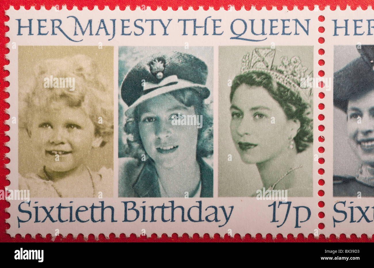 United Kingdom Postage Stamp 17p Stock Photo - Alamy