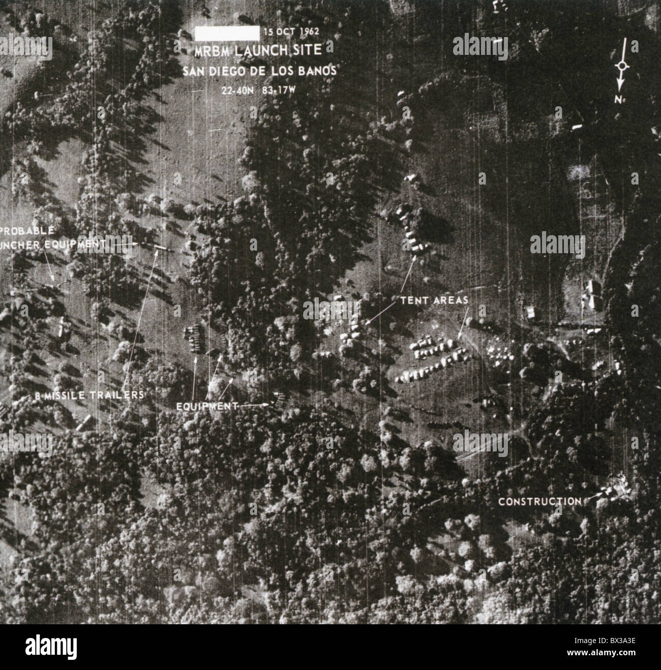 CUBAN MISSILE SITE 15 October 1962 CIA photo of the Russian medium ...