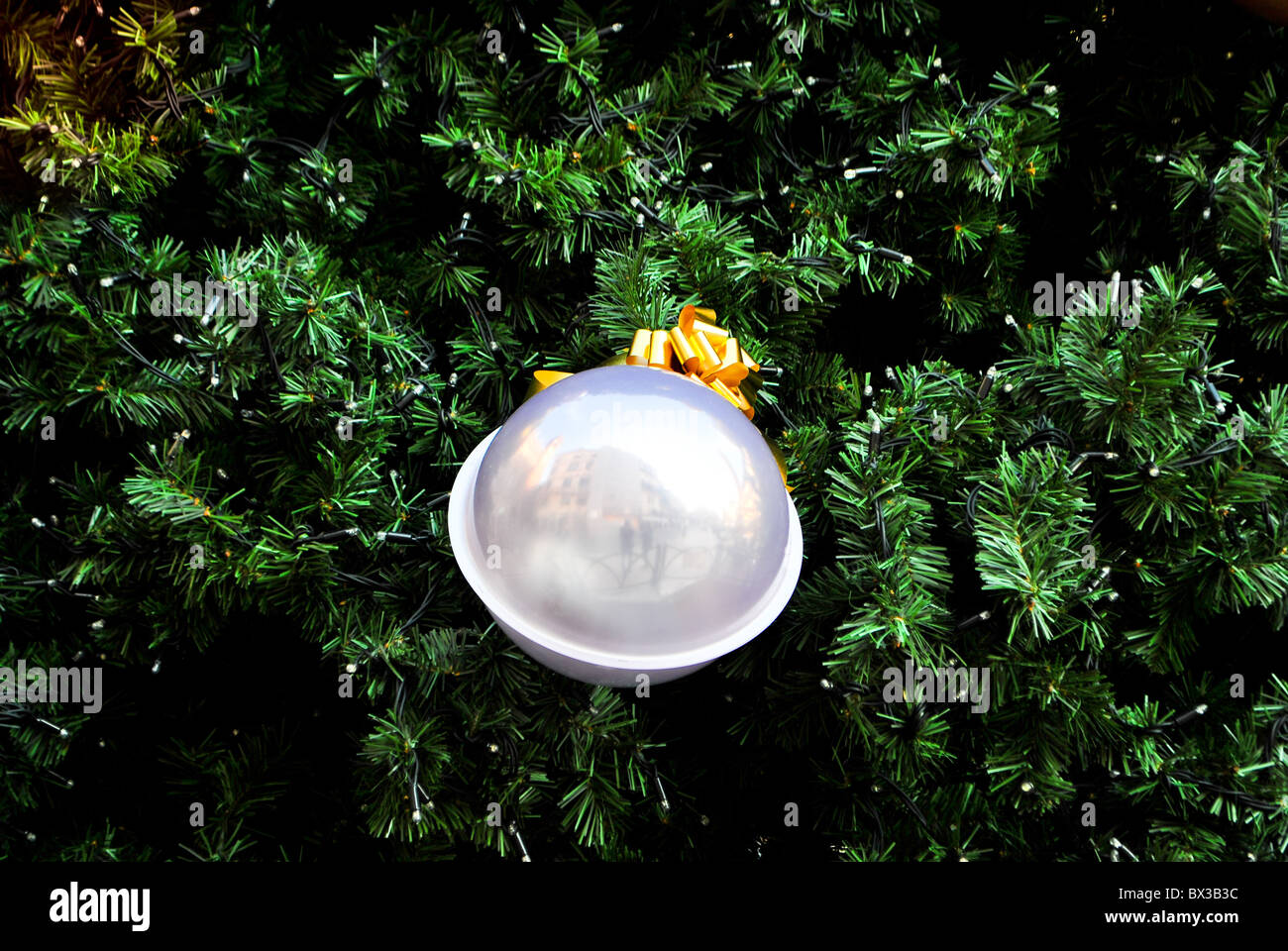 Christmas tree with balls Stock Photo - Alamy