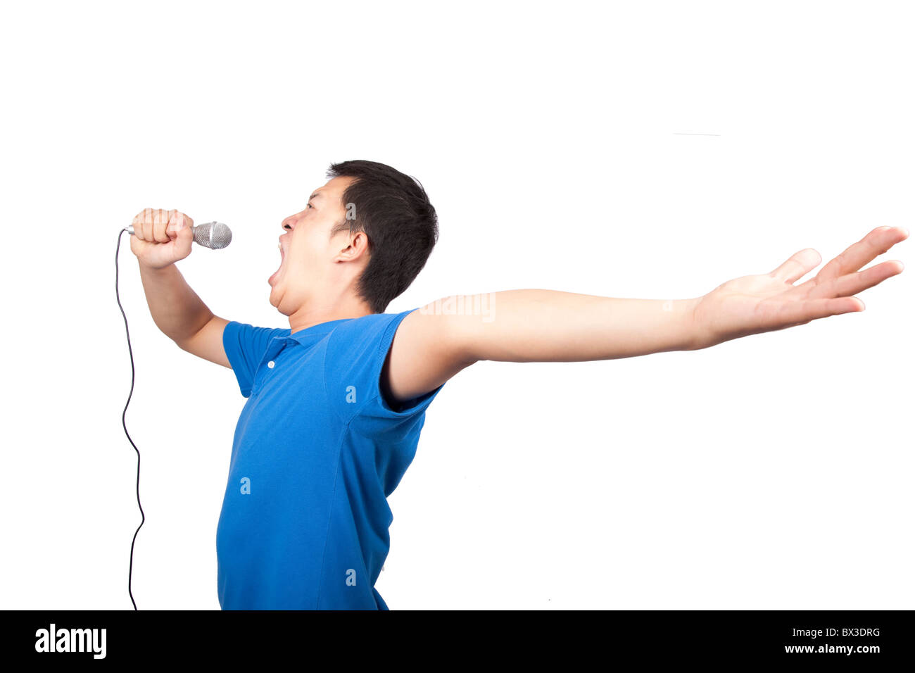 Man singing concert Cut Out Stock Images & Pictures - Alamy
