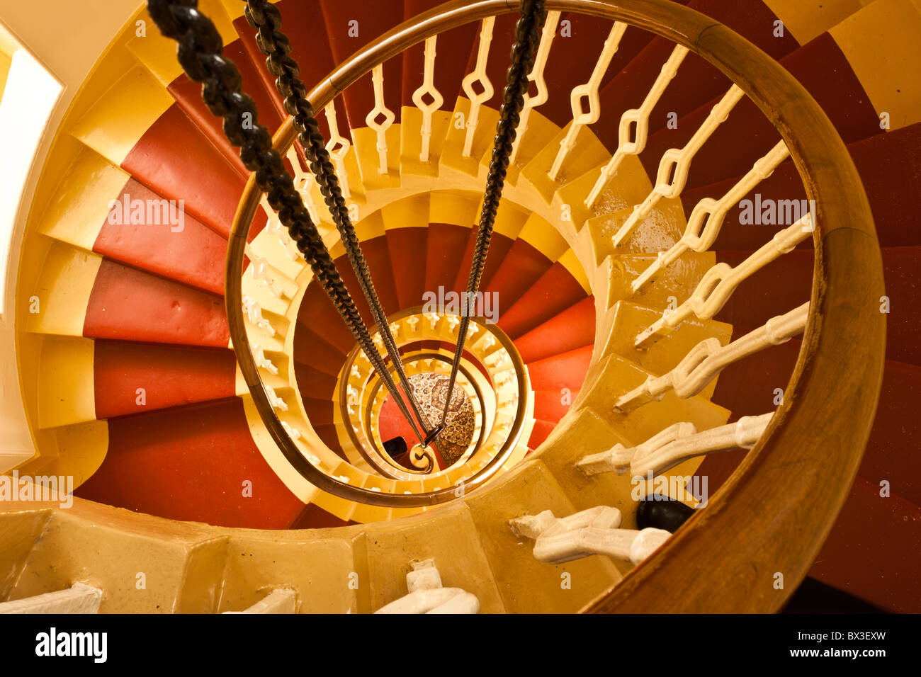 Cruden Bay Lighthouse Circular Steps and Railing Stock Photo - Alamy