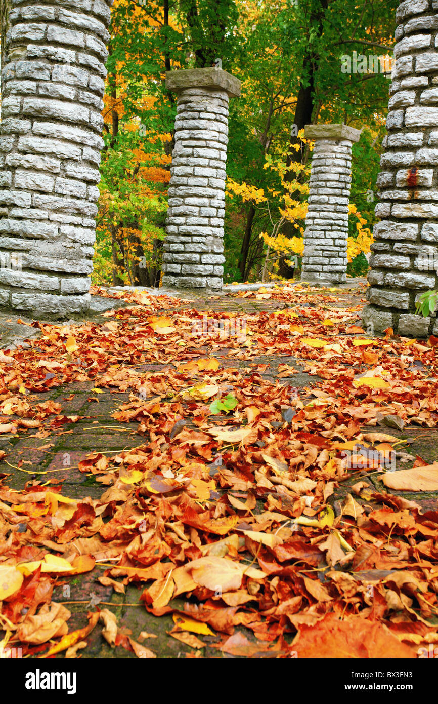 Walkway in fall Stock Photo - Alamy
