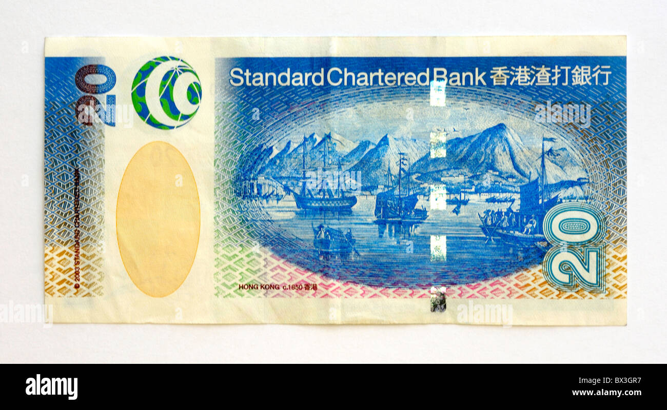 Hong Kong 20 Twenty Dollar Bank Note Stock Photo - Alamy
