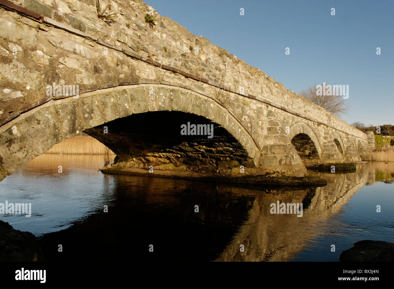 A bridge over Llyn Padarn, Llanberis Stock Photo - Alamy