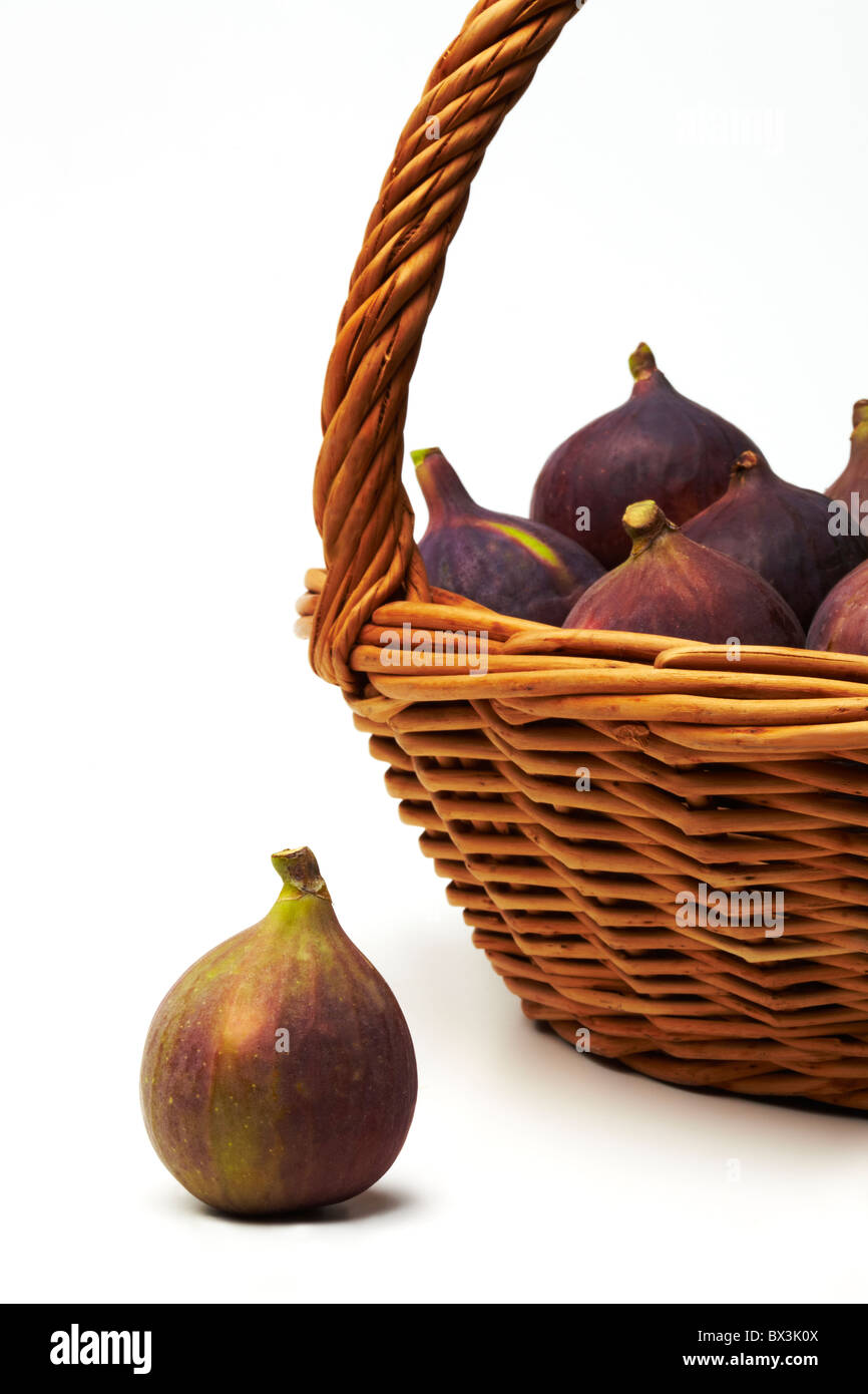 Fresh Figs in Basket Stock Photo - Alamy