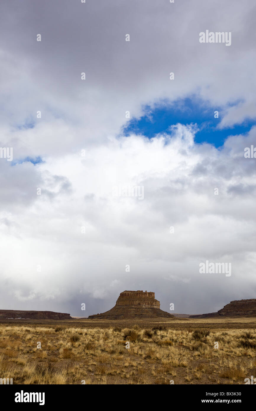Fajada Butte in Chaco Canyon in The Chaco Culture National Historic ...