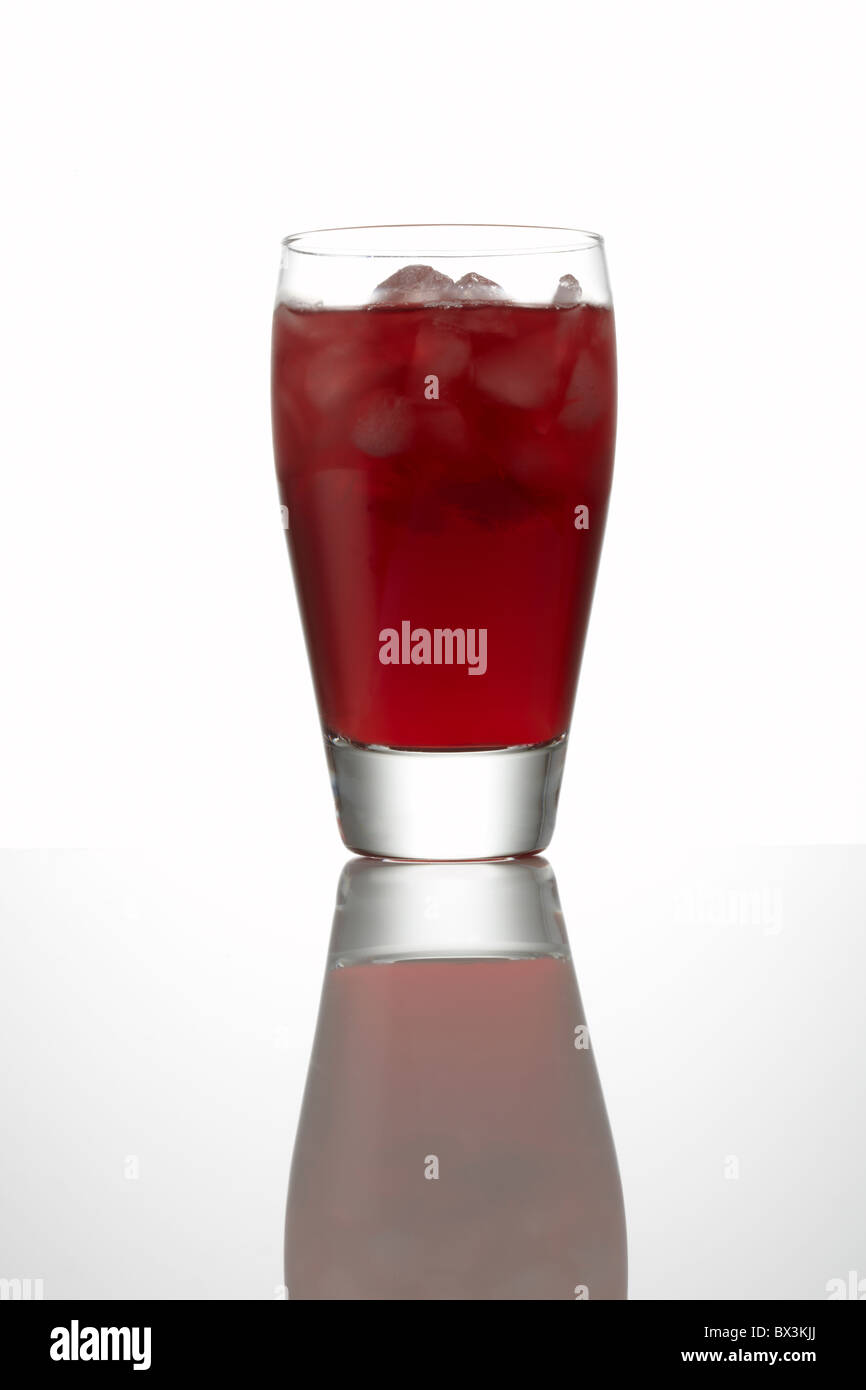 Pomegranate Juice with Ice Stock Photo - Alamy