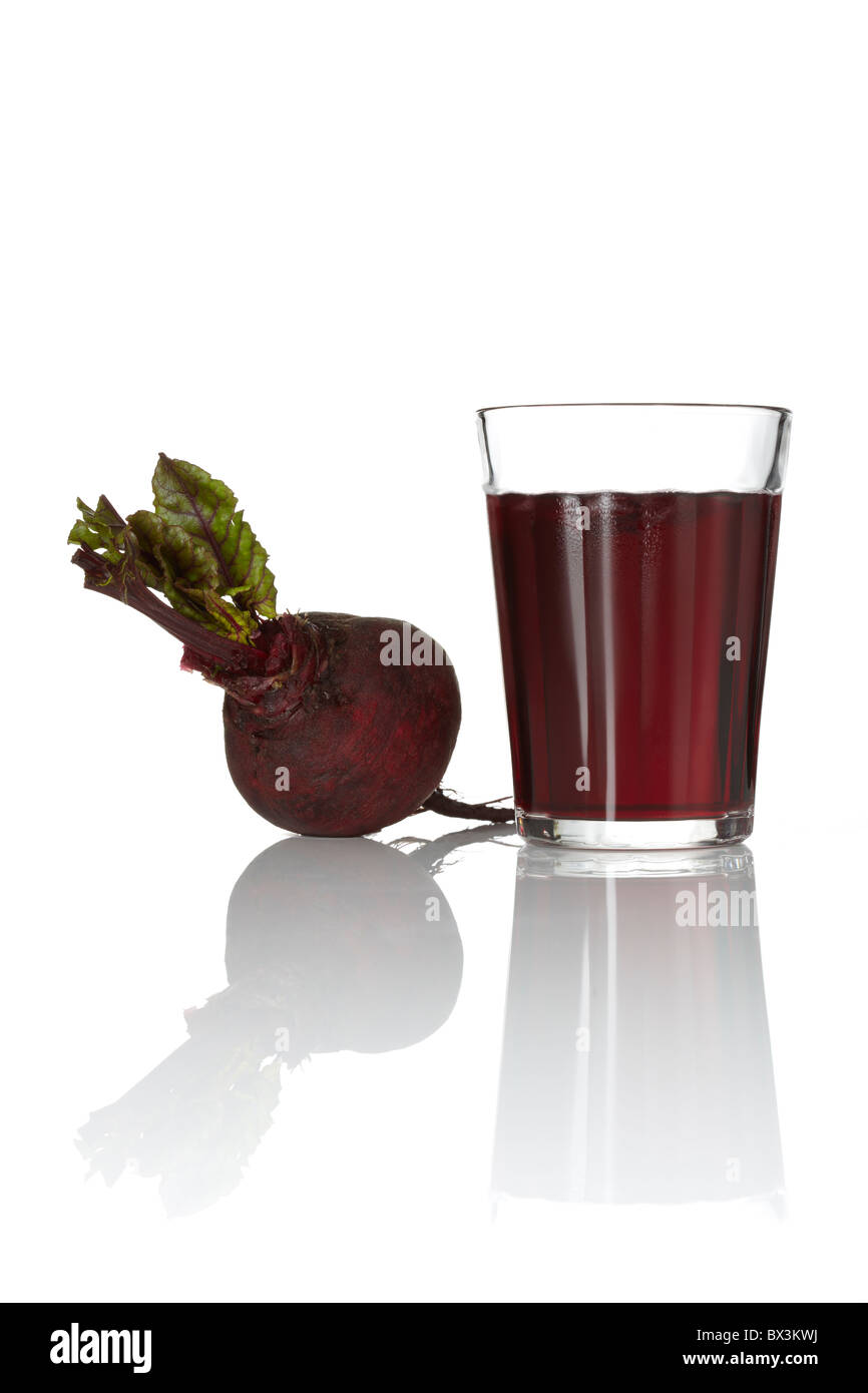 Beetroot Juice in Glass Stock Photo - Alamy