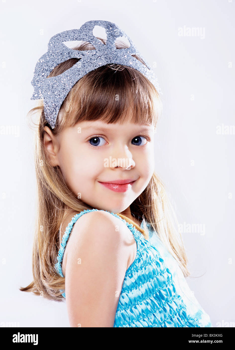 Girl in the prinncess disguise indoors Stock Photo - Alamy