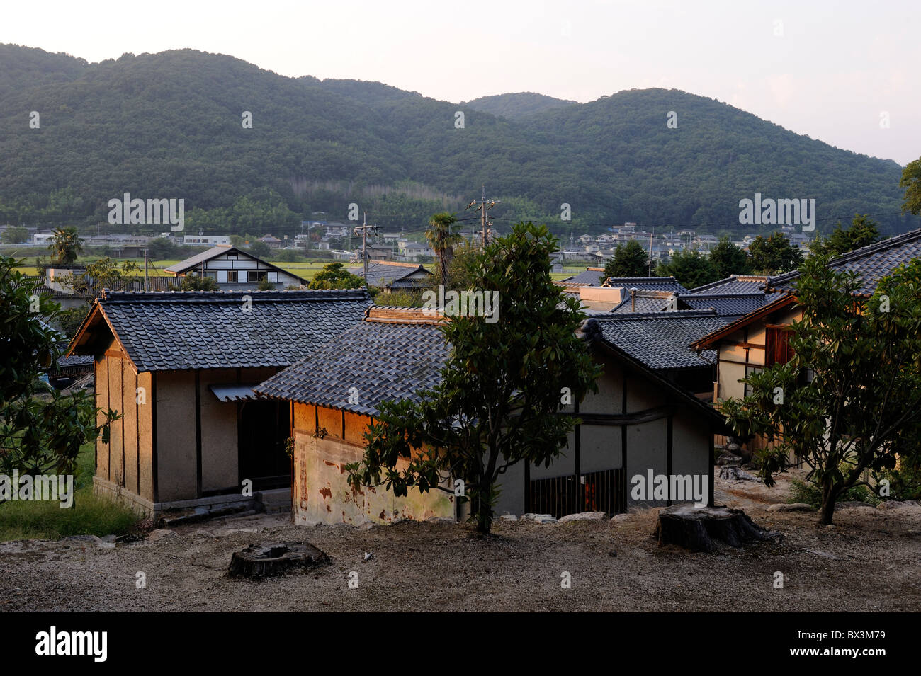 Typical Japanese countryside scene in Kibi District, Okayama, Japan. 19 ...