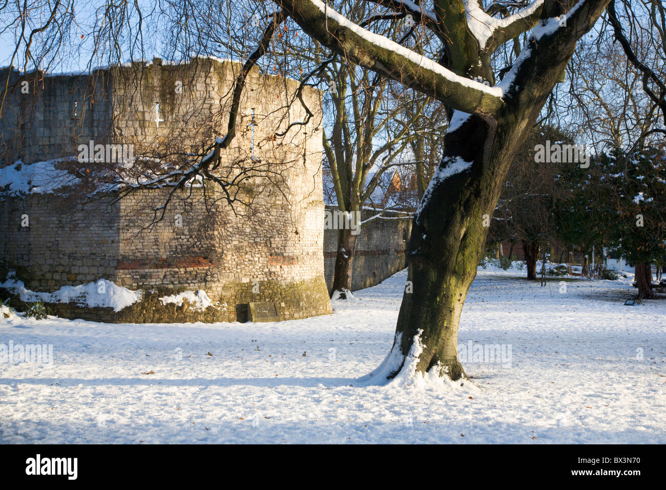 Multangular Tower in Museum Gardens York Yorkshire England Stock Photo ...