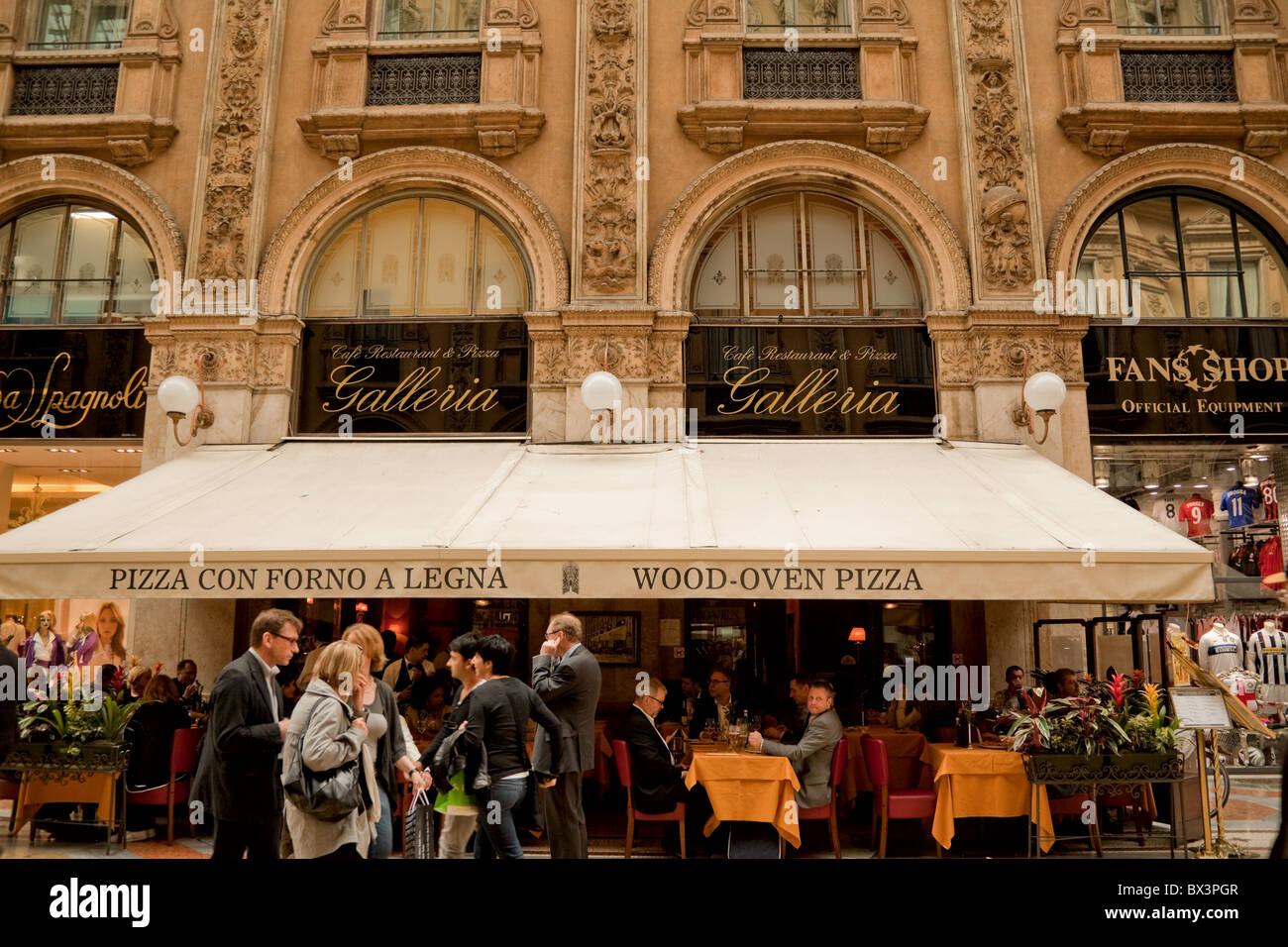 A restaurant in the Galleria Vittorio Emanuelle II Emmanuel in Milan ...