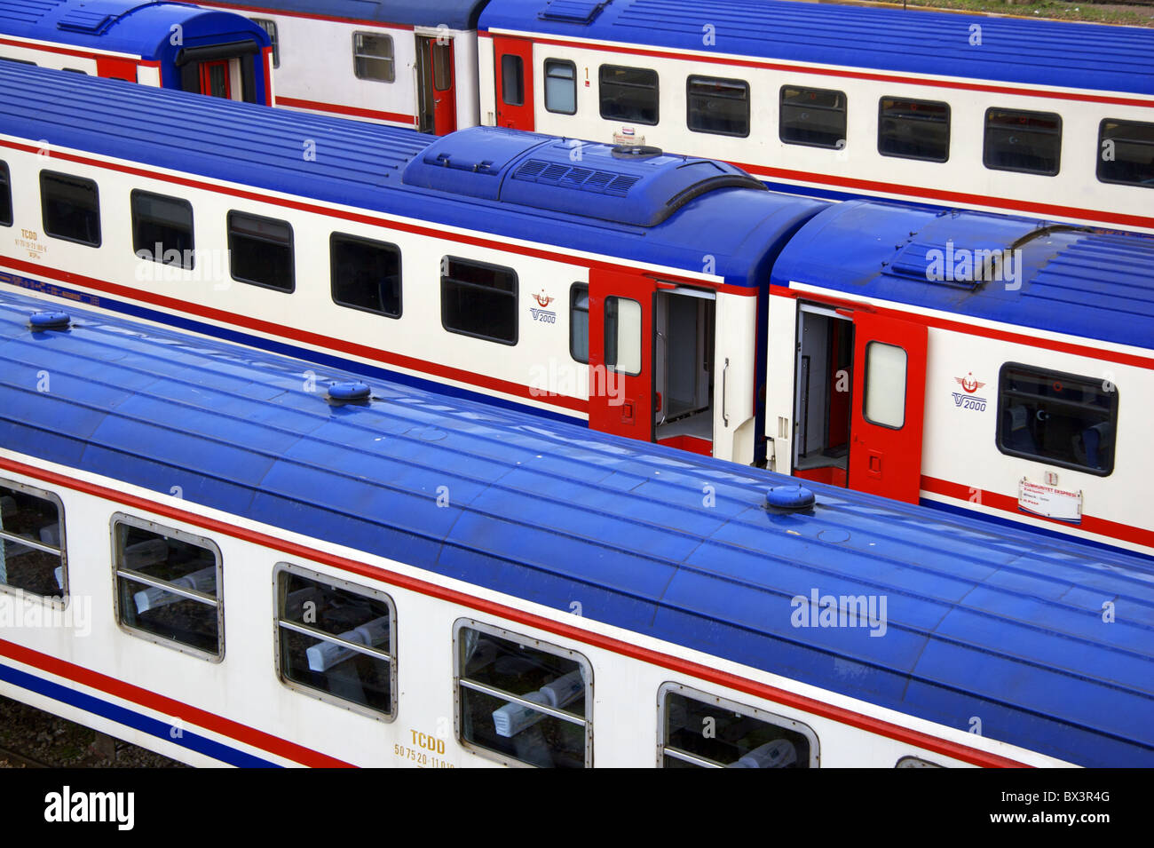 Turkish train carriages Stock Photo - Alamy