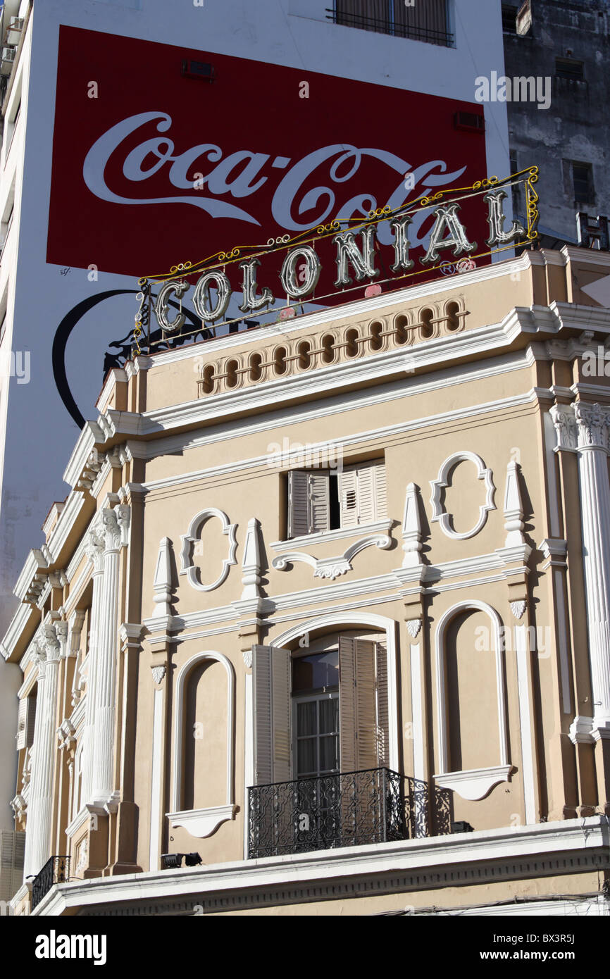 Coca-cola Sign over the Colonial Hotel in Salta Stock Photo - Alamy