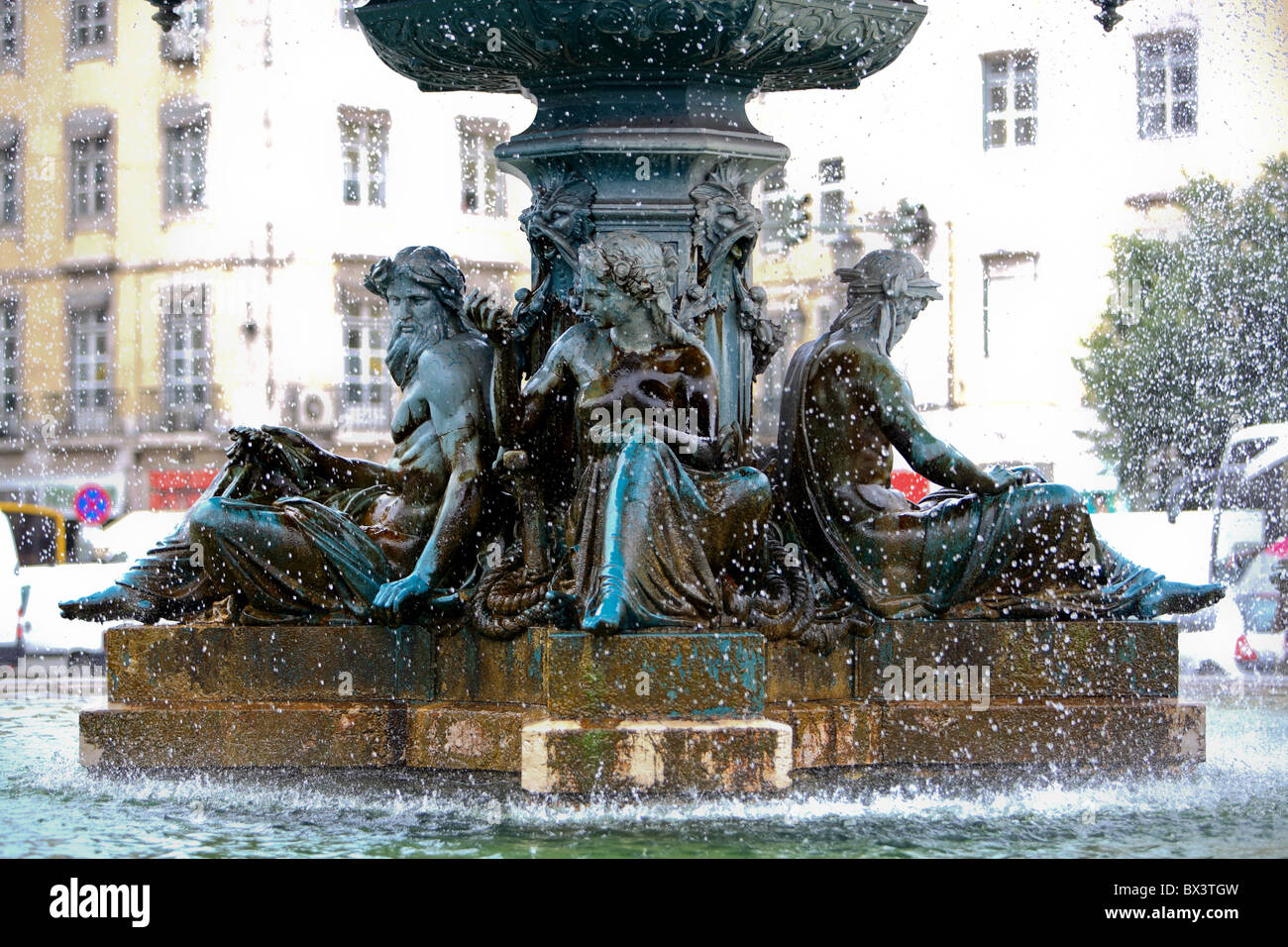 Detail fountain lisbon portugal hi-res stock photography and images - Alamy