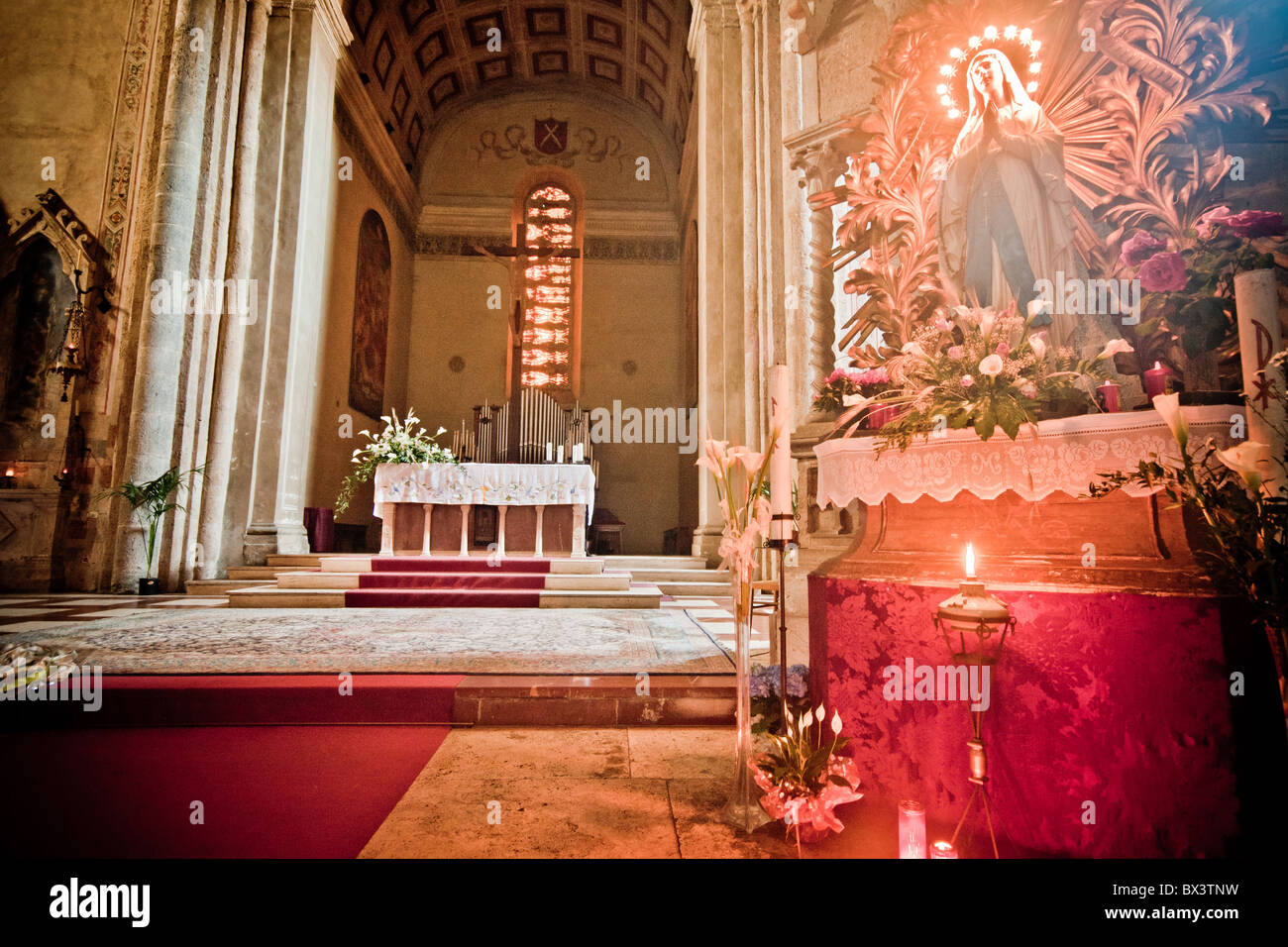 interior architecture design of church, Italy Stock Photo - Alamy