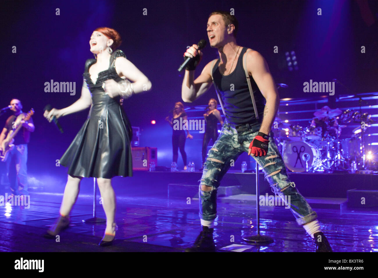 American pop group The Scissor Sisters performing onstage at the ...