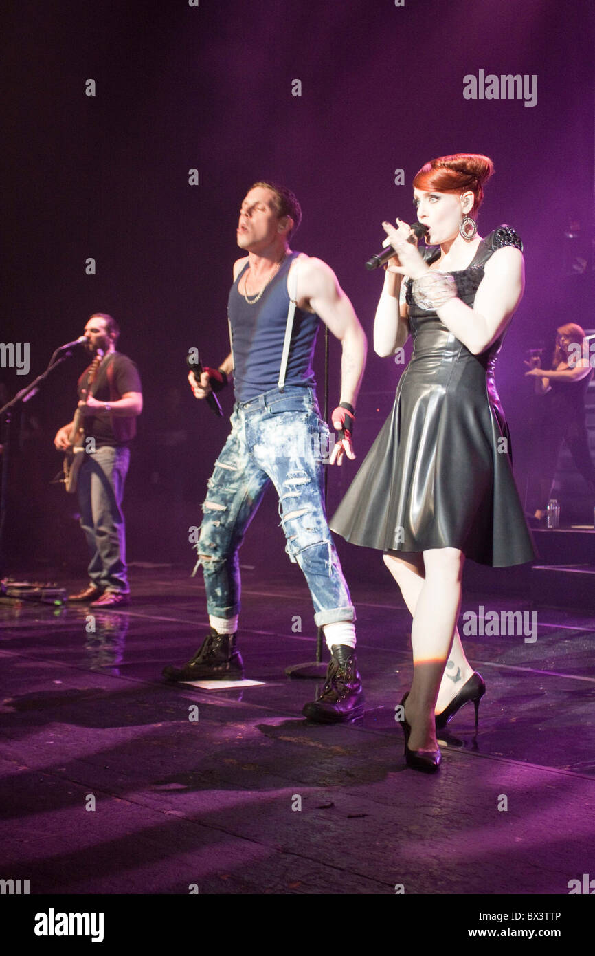 American pop group The Scissor Sisters performing onstage at the ...