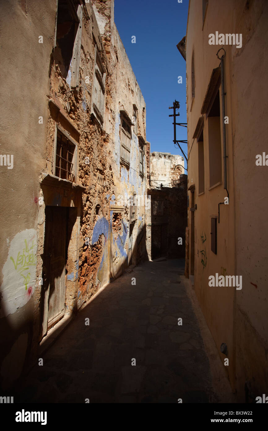 Street scene Chania, Crete, Greece Stock Photo - Alamy