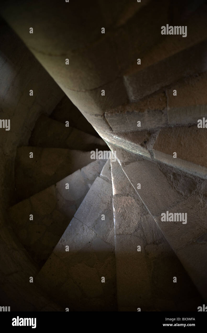 Spiral staircase stone hi-res stock photography and images - Alamy