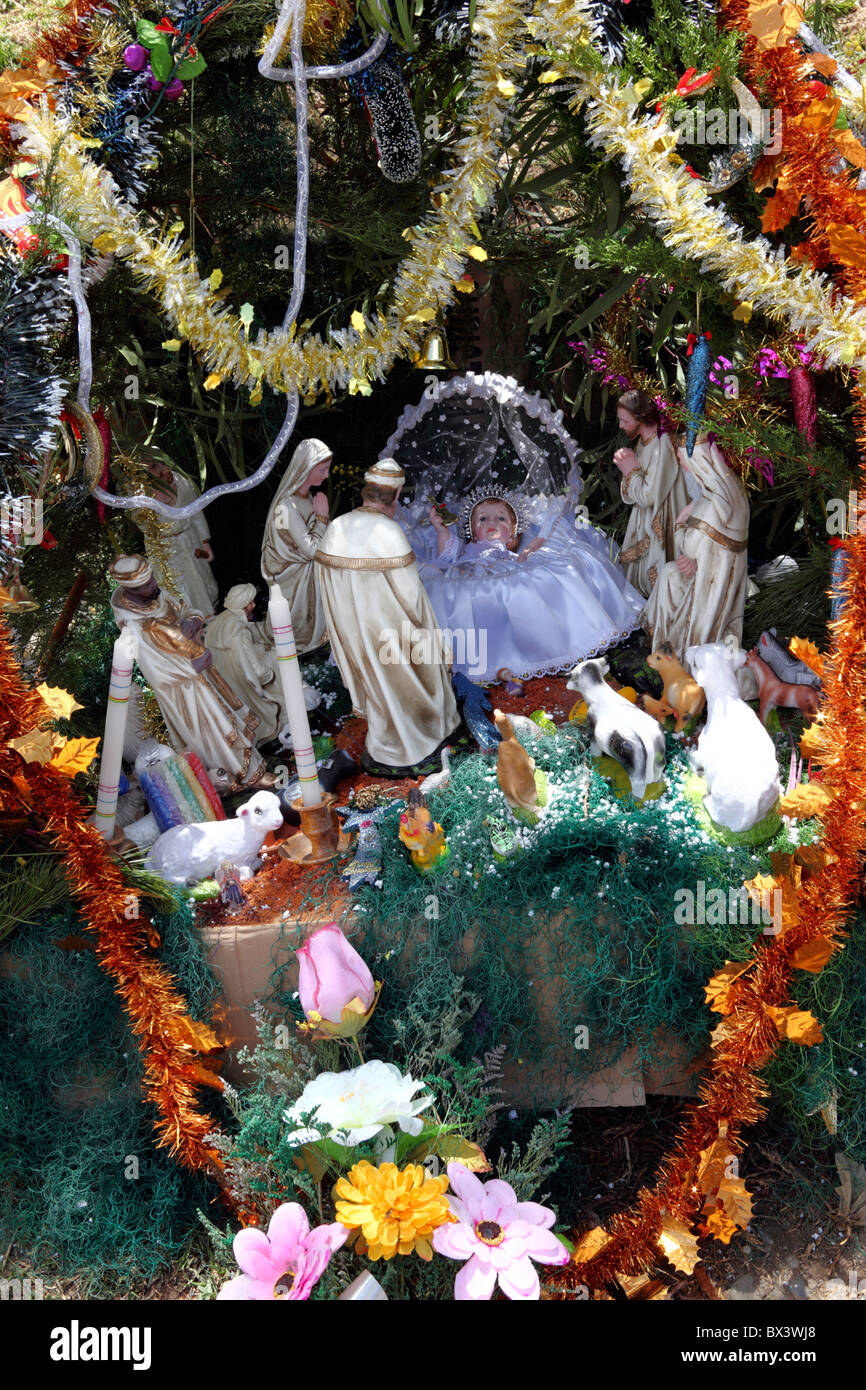 Nativity scene (called nacimiento, pesebre, portal or belen in Spanish ...