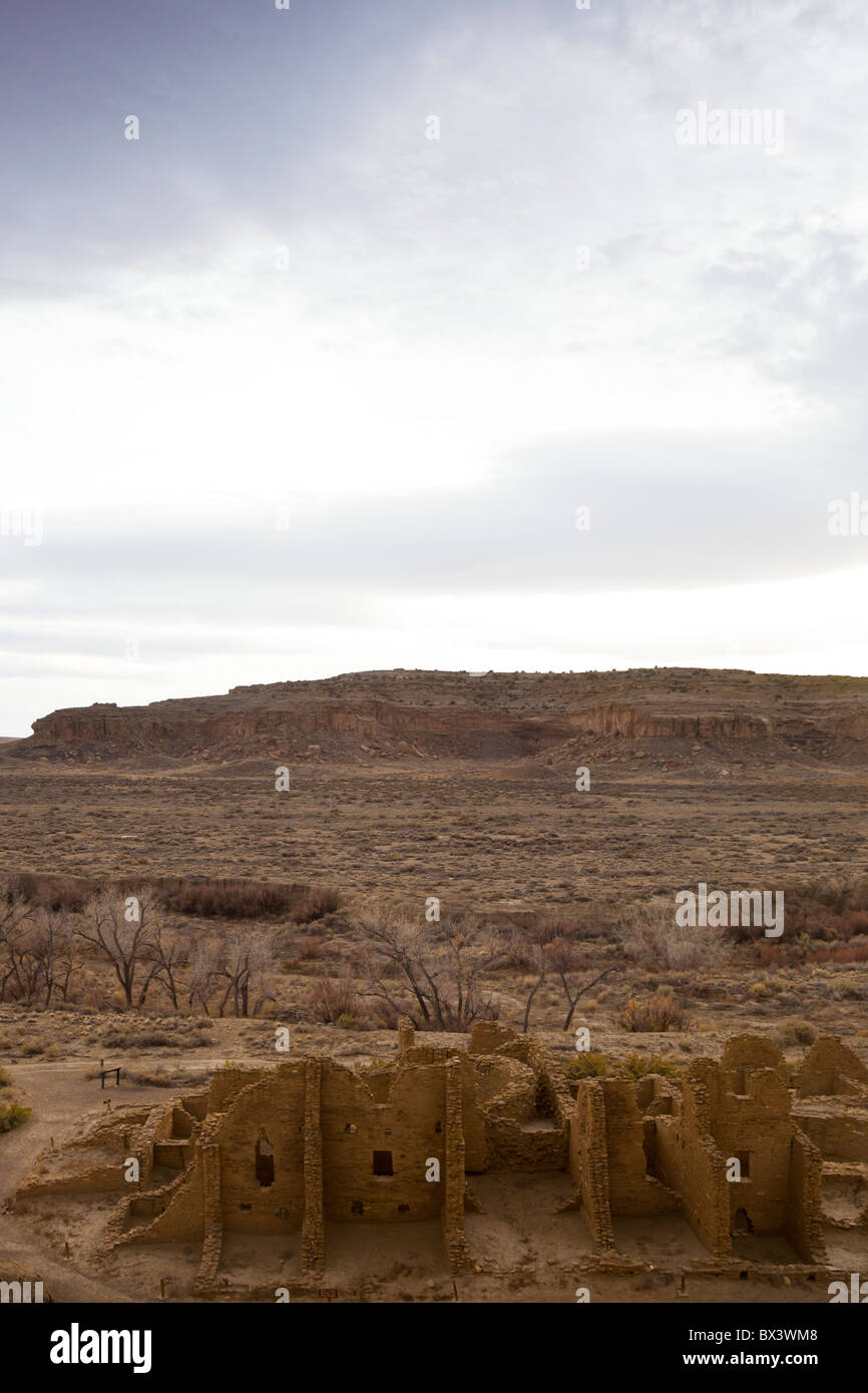 Native American Anasazi Great House of Kin Kletso at The Chaco Culture ...