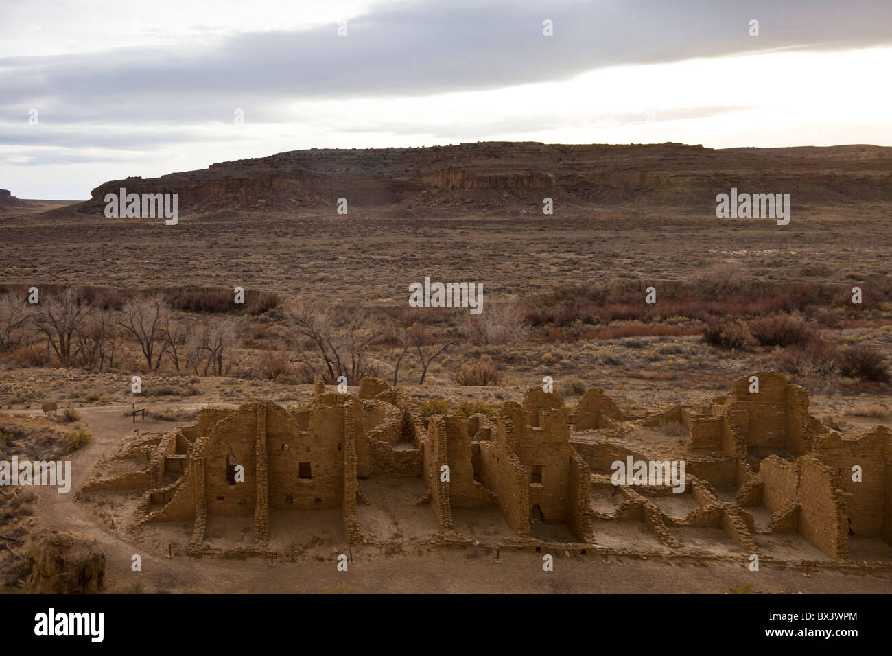 Native American Anasazi Great House of Kin Kletso at The Chaco Culture ...