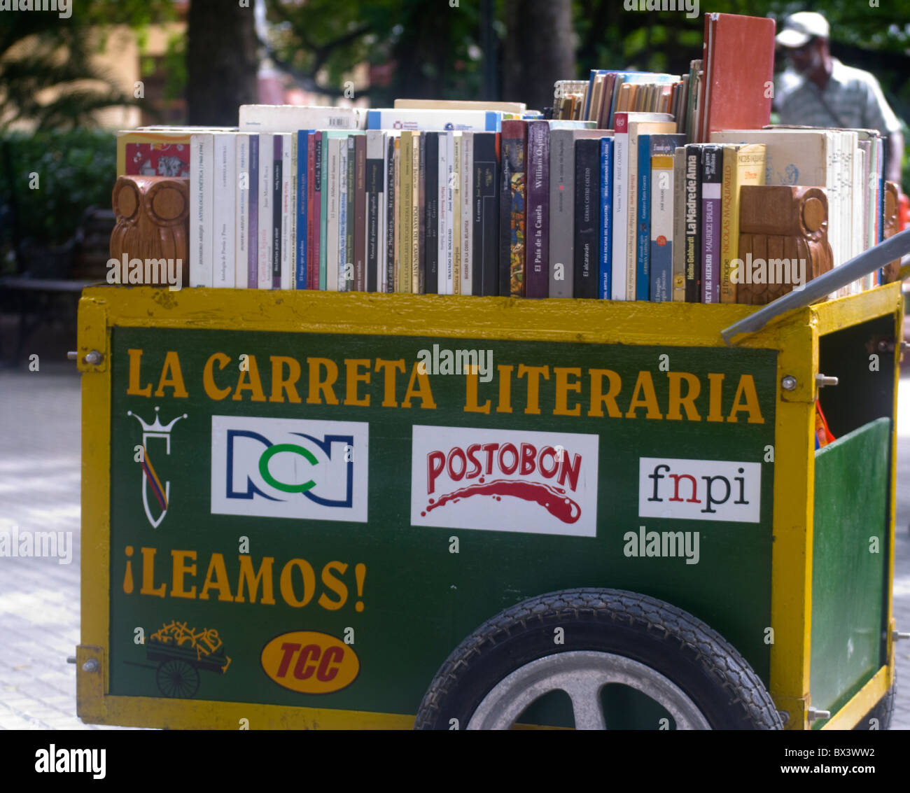 Movile library of books offered for sale by a local vendor in Centro ...