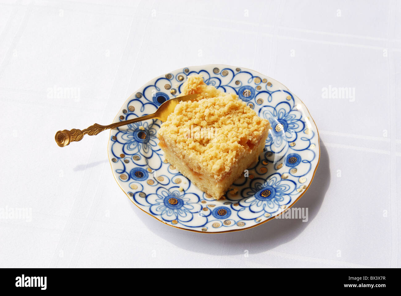 piece of cake on a plate Stock Photo - Alamy