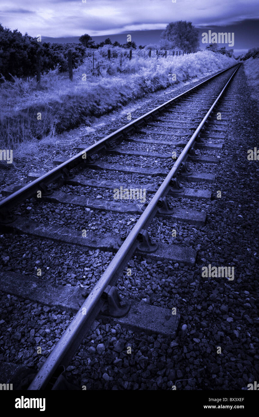 Empty rail track hi-res stock photography and images - Alamy